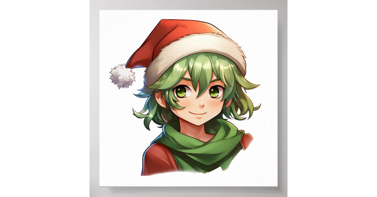 Christmas Elf Portrait Poster | Zazzle