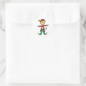Christmas Elf Stick Figure Sticker | Zazzle
