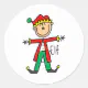 Christmas Elf Stick Figure Sticker | Zazzle