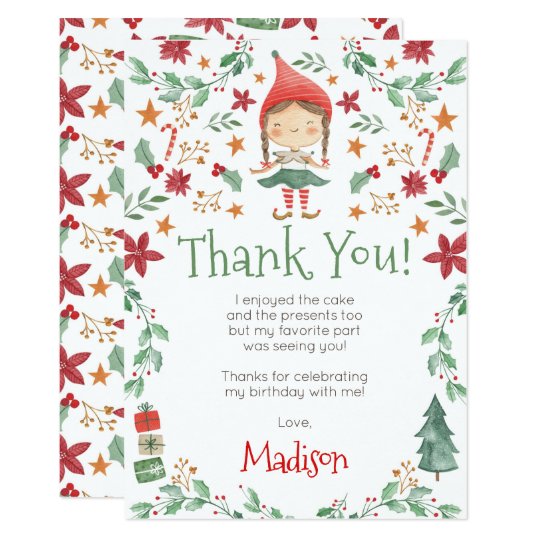 Christmas Elf Thank You Cards | Zazzle.com