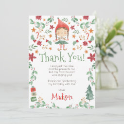 Christmas Elf Thank You Cards | Zazzle