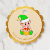 Christmas elf thank you favor tags | Zazzle