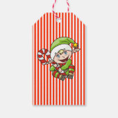 Christmas Elf with Candy Cane Gift Tags | Zazzle