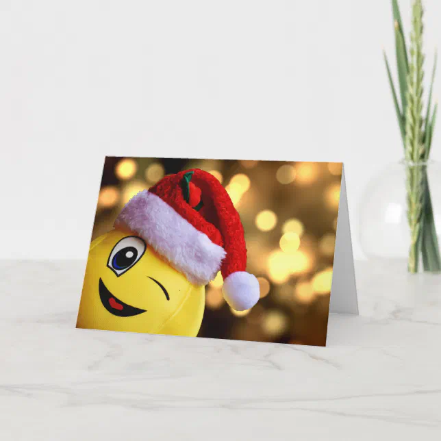 Christmas Emoji Face Holiday Card | Zazzle
