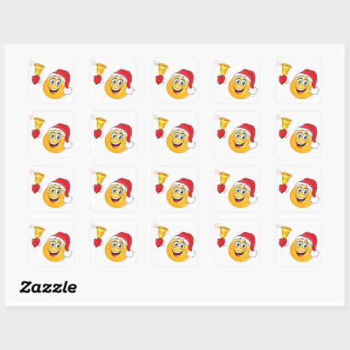 **CHRISTMAS EMOJI** STICKERS SAYS "MERRY CHRISTMAS | Zazzle