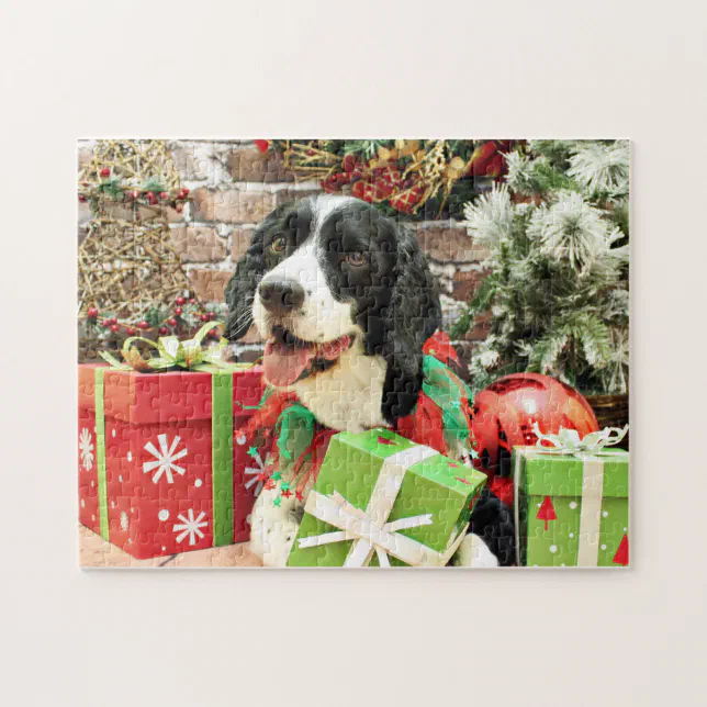 Christmas - English Springer Spaniel - Betsy Jigsaw Puzzle | Zazzle