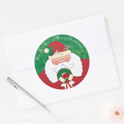 Christmas Eve Santa Classic Round Sticker | Zazzle