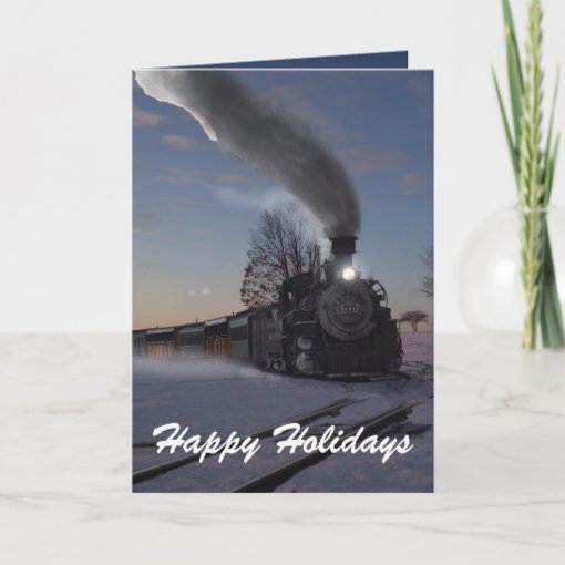 Christmas Eve Train Holiday Card | Zazzle