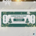 Christmas Event,Festival Concert Entry Pass Ticket Invitation | Zazzle