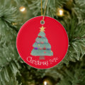 Christmas Face mask Tree Covid 2020 Ceramic Ornament | Zazzle