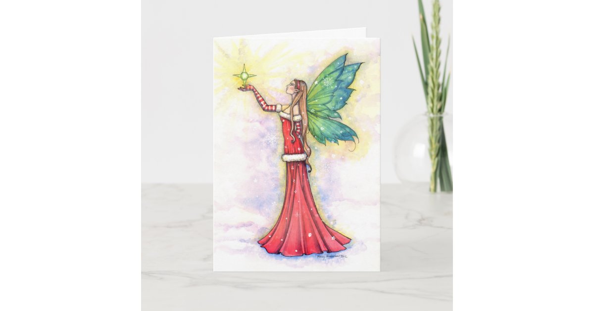 Christmas Fairy Greeting Card by Molly Harrison | Zazzle