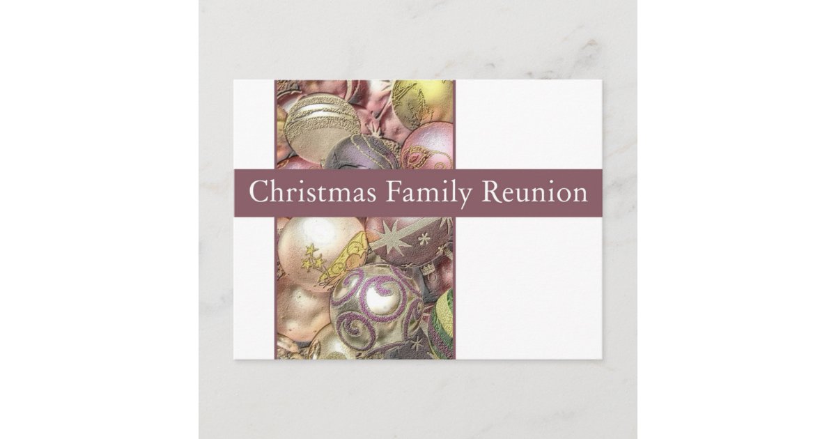 Christmas Family Reunion Holiday Postcard | Zazzle
