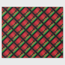 Christmas Festive Cute Elf Outfit Inspirivity Wrapping Paper | Zazzle