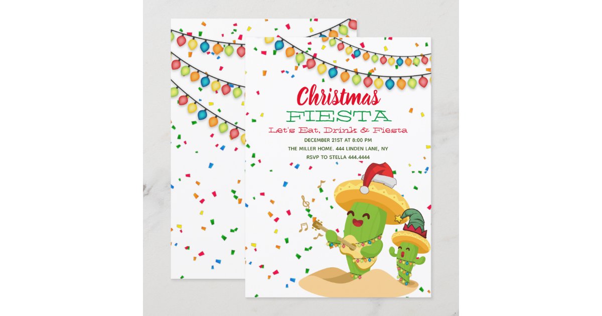 Christmas Fiesta Holiday Party Invitation | Zazzle