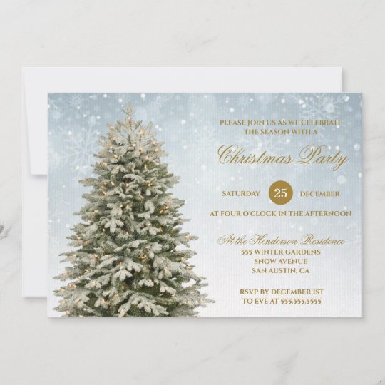 Christmas Fir Pine Tree | Party Invitation | Zazzle.com