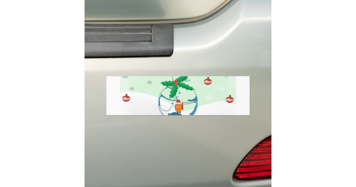 Christmas Fish Bumper Sticker | Zazzle