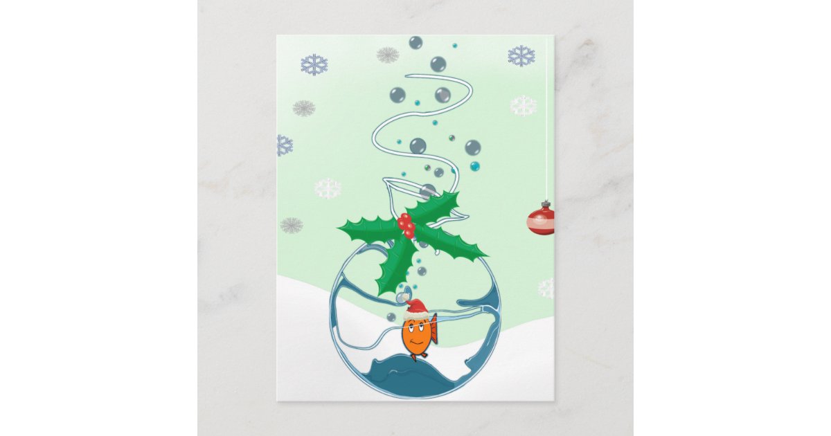 Christmas Fish Holiday Postcard | Zazzle