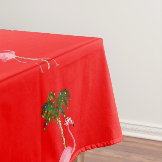 Christmas Flamingo Tablecloth | Zazzle.com