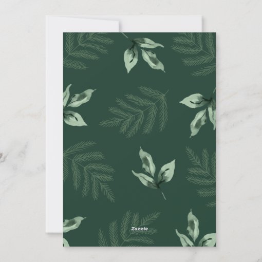 Christmas floral Non Photo Holiday Card | Zazzle