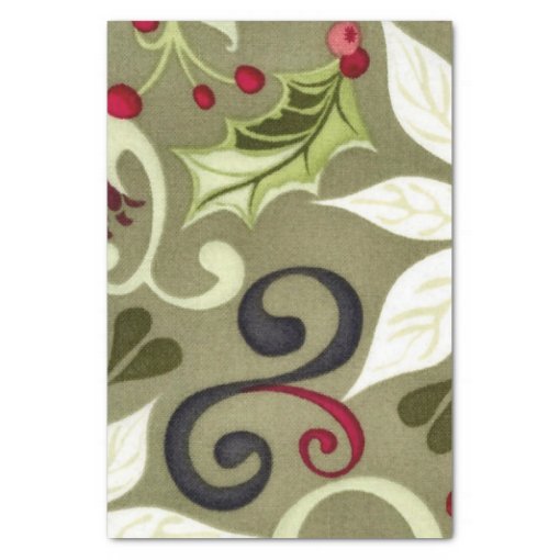 Christmas floral pattern tissue paper | Zazzle