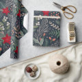 Christmas Floral Poinsettia Winter Heather Wrapping Paper | Zazzle