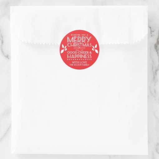 Christmas Food Stickers / Labels | Zazzle