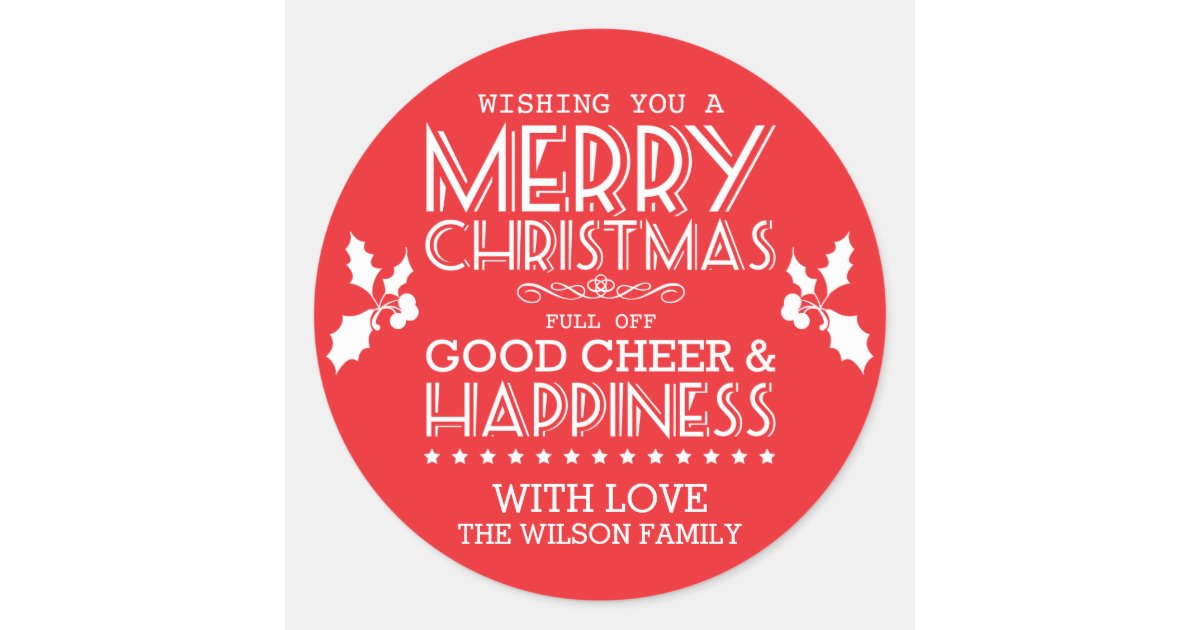 Christmas Food Stickers / Labels | Zazzle