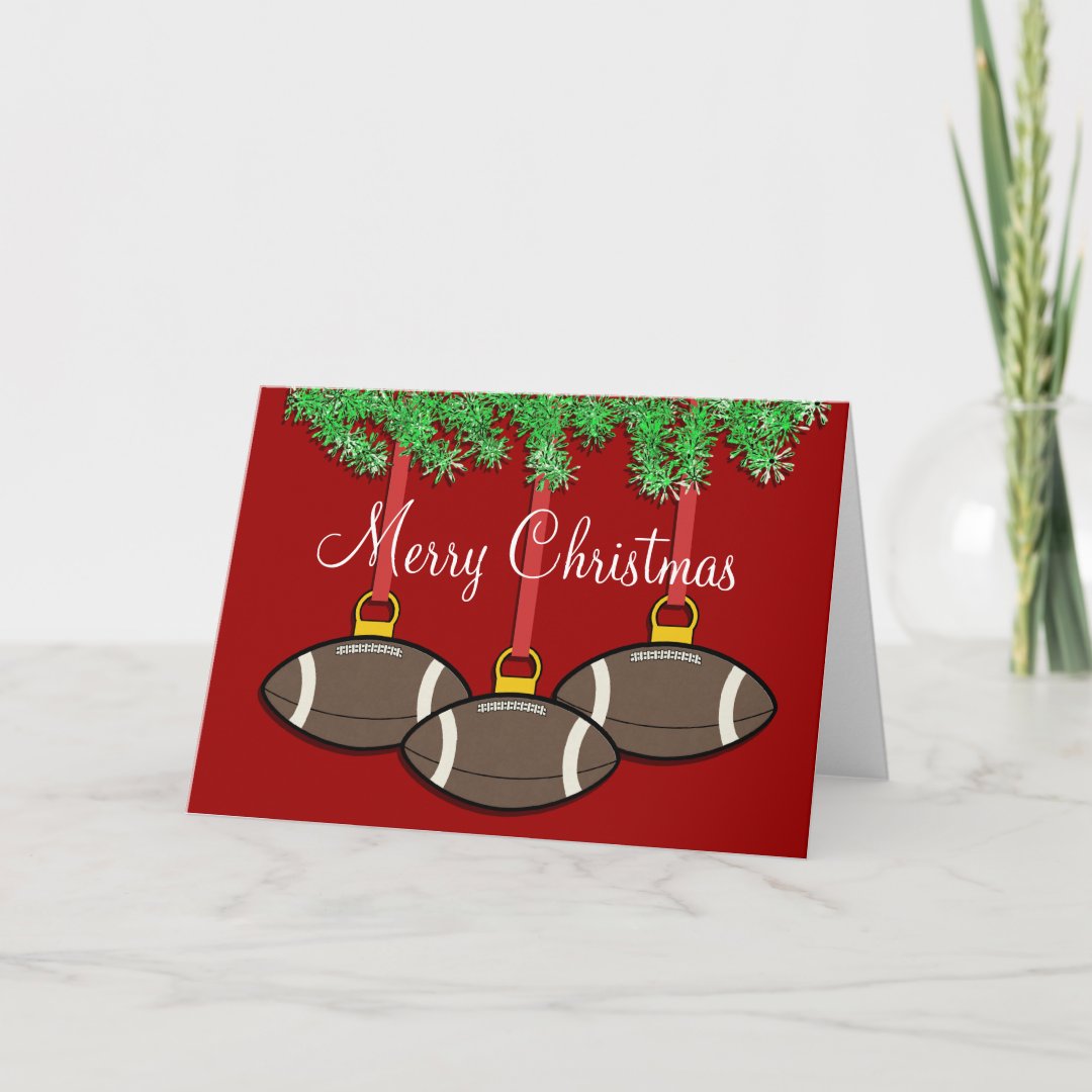 Christmas Football Card | Zazzle