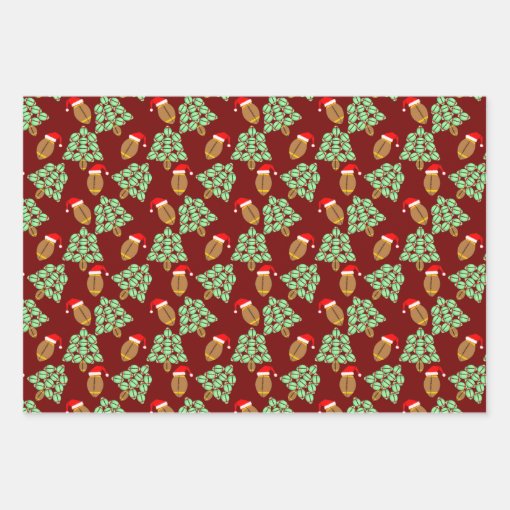 Christmas Football Wrapping Paper Sheets | Zazzle
