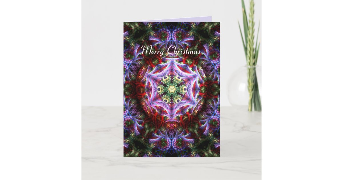 Christmas Fractal Card | Zazzle