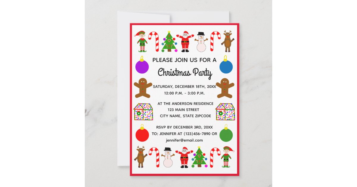 Christmas Frame #2 Invitation Card | Zazzle