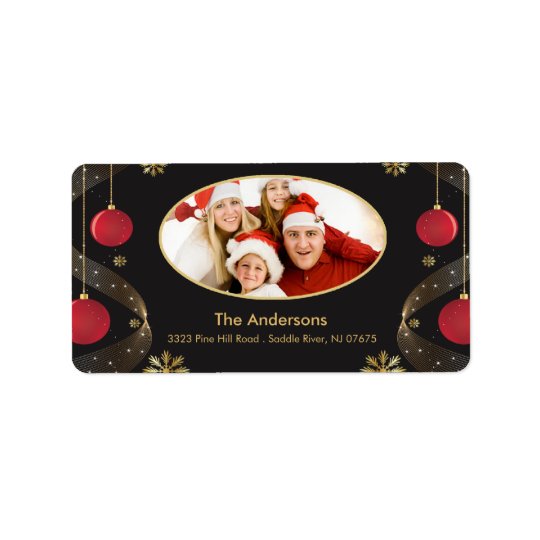 Holiday Blessings | Photo Address Label | Zazzle.com