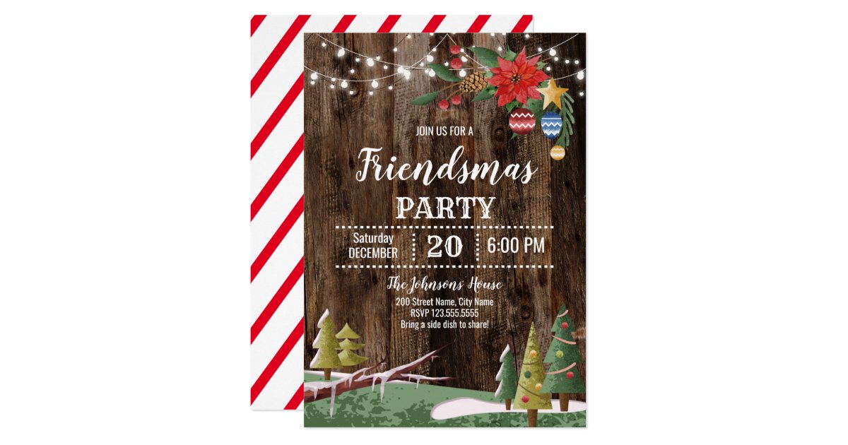 Christmas "Friendsmas" Party Invitation | Zazzle.com