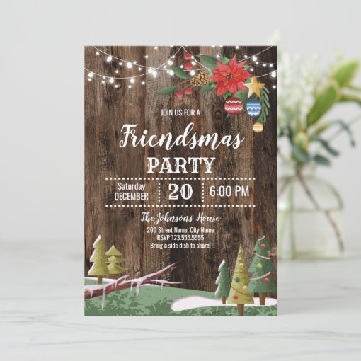 Christmas "Friendsmas" Party Invitation | Zazzle