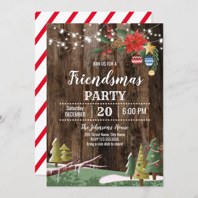 Christmas "Friendsmas" Party Invitation | Zazzle
