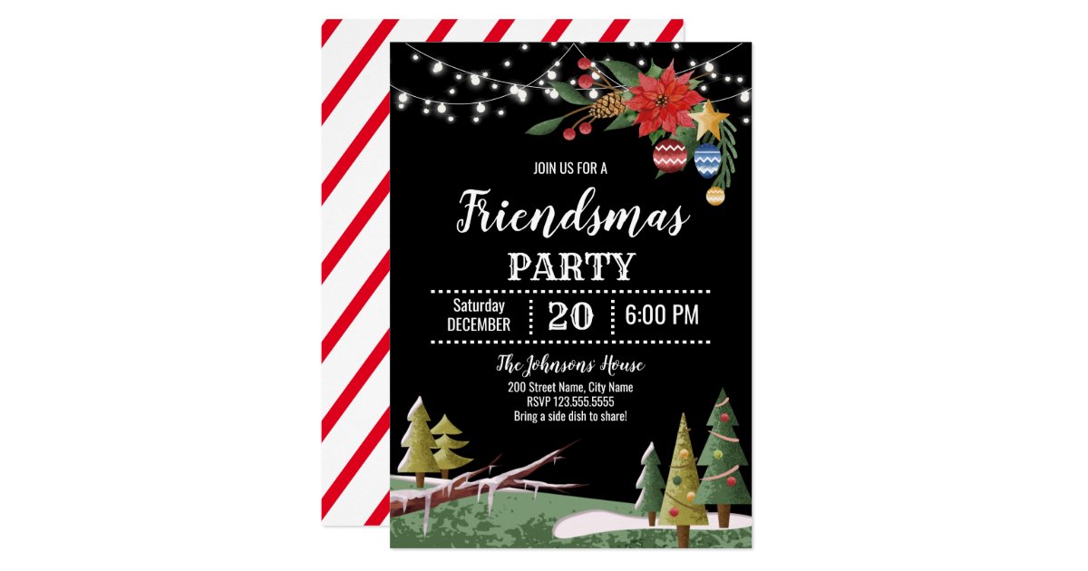 Christmas "Friendsmas" Party Invitation | Zazzle.com