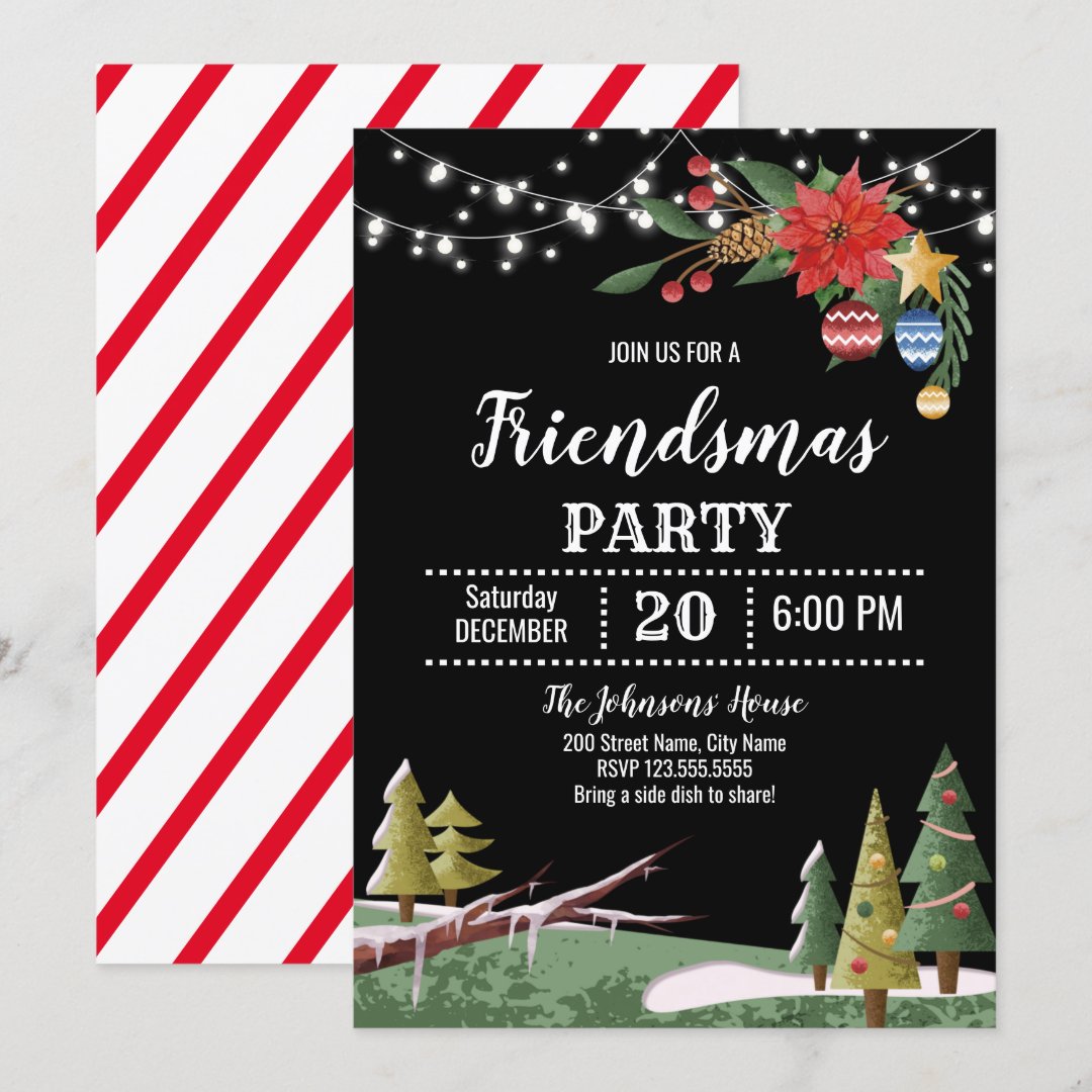Christmas "Friendsmas" Party Invitation | Zazzle
