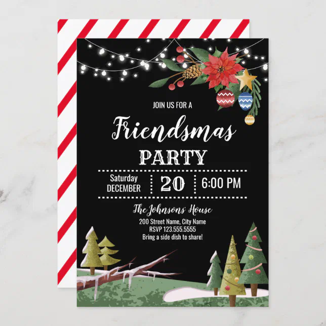Christmas "Friendsmas" Party Invitation | Zazzle