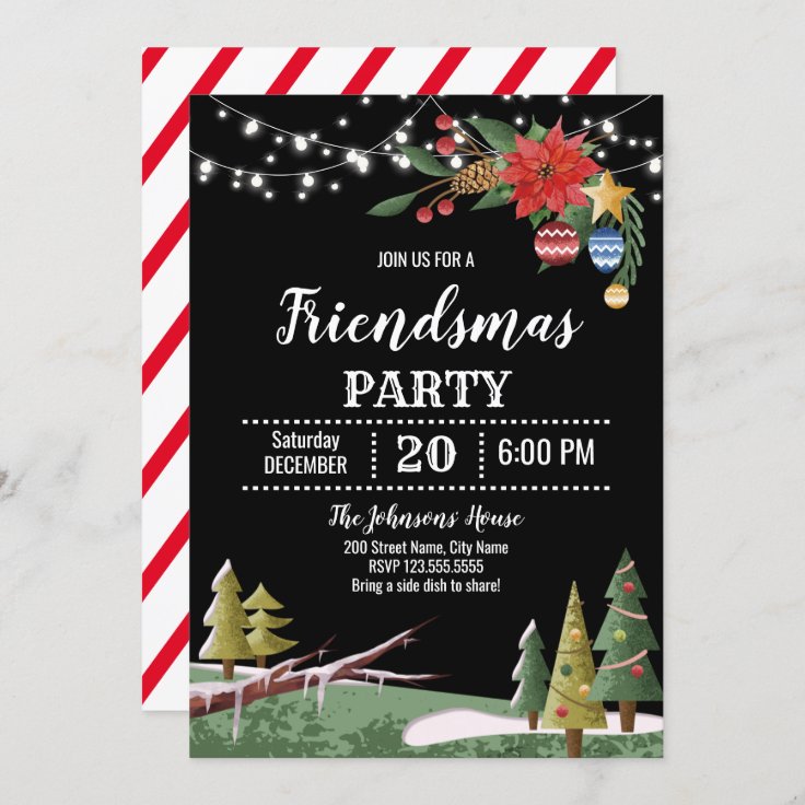 Christmas "Friendsmas" Party Invitation | Zazzle