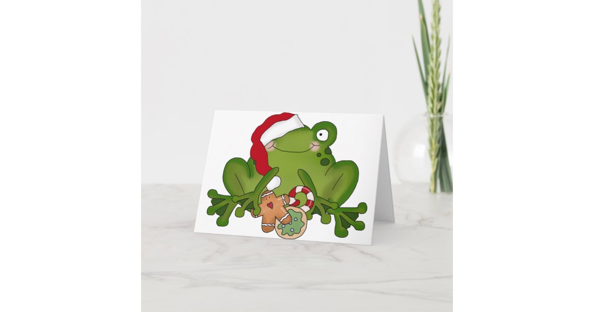 Christmas Frog Holiday Card | Zazzle