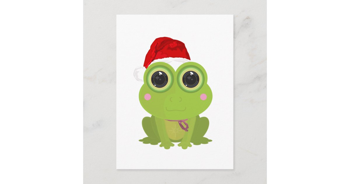 Christmas Frog Holiday Postcard | Zazzle.com