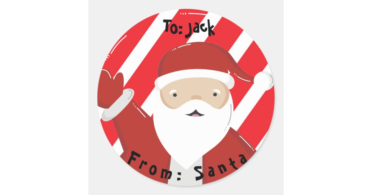 Christmas from santa to stickers | Zazzle