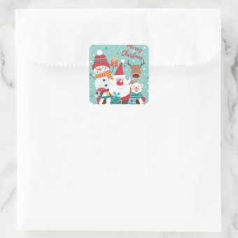 Christmas Fun Square Sticker | Zazzle