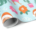 Christmas Fun Summer Tropical Beach Swimming Santa Wrapping Paper | Zazzle