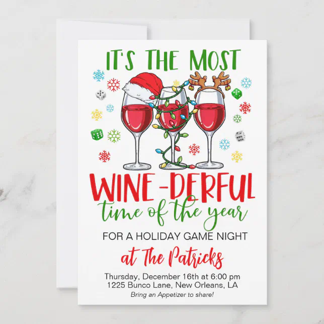 Christmas Game Night Party Invitation | Zazzle