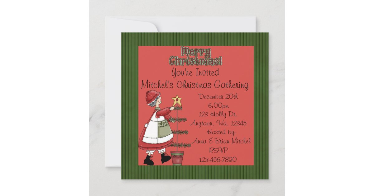 Christmas Gathering Invitations | Zazzle