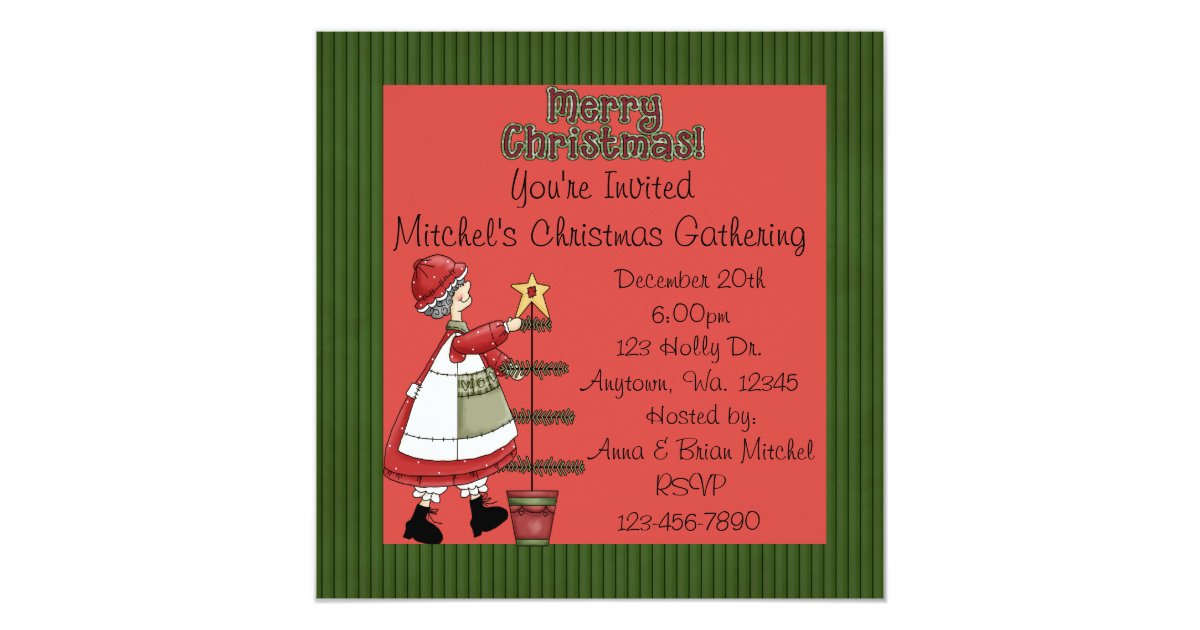Christmas Gathering Invitations | Zazzle.com