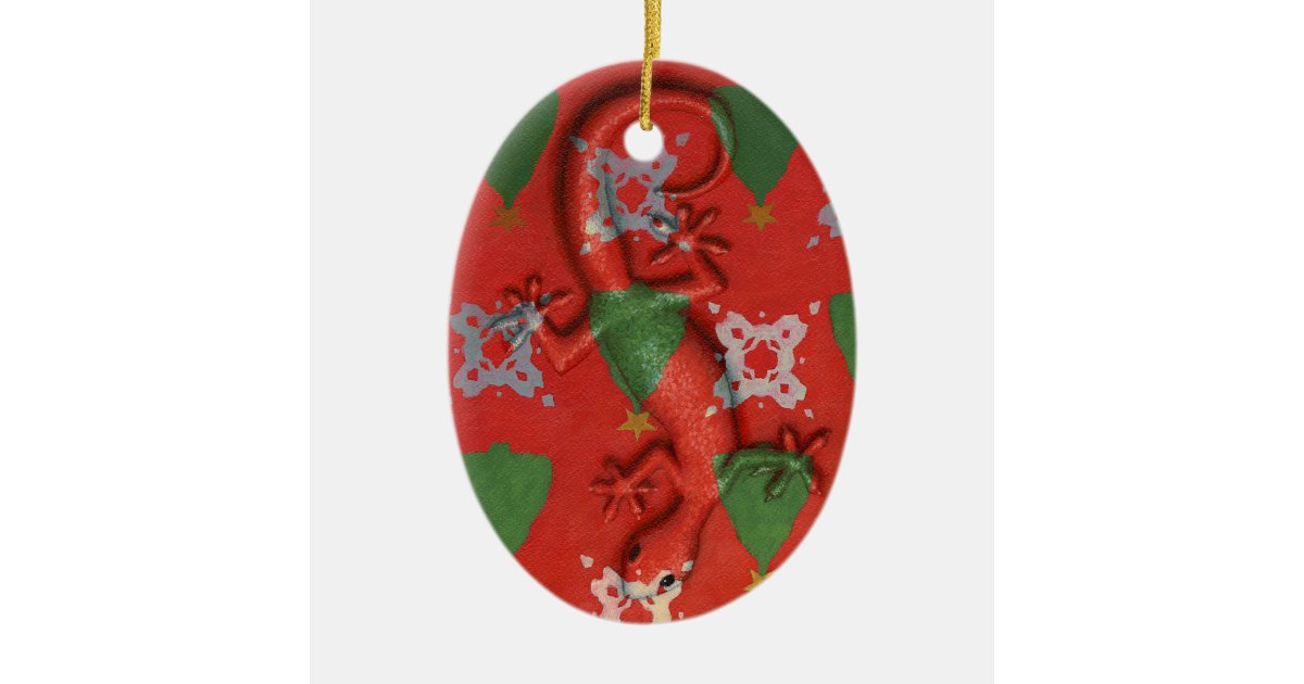 Christmas Gecko ornament | Zazzle