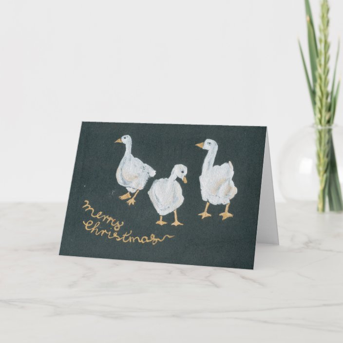 Christmas Geese Greeting Card | Zazzle.com