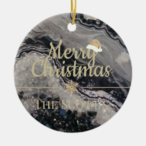 christmas geode ceramic ornament | Zazzle